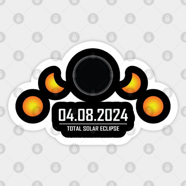 Solar Eclipse Path 2024 - Solar Eclipse April 8 2024 - Sticker | TeePublic